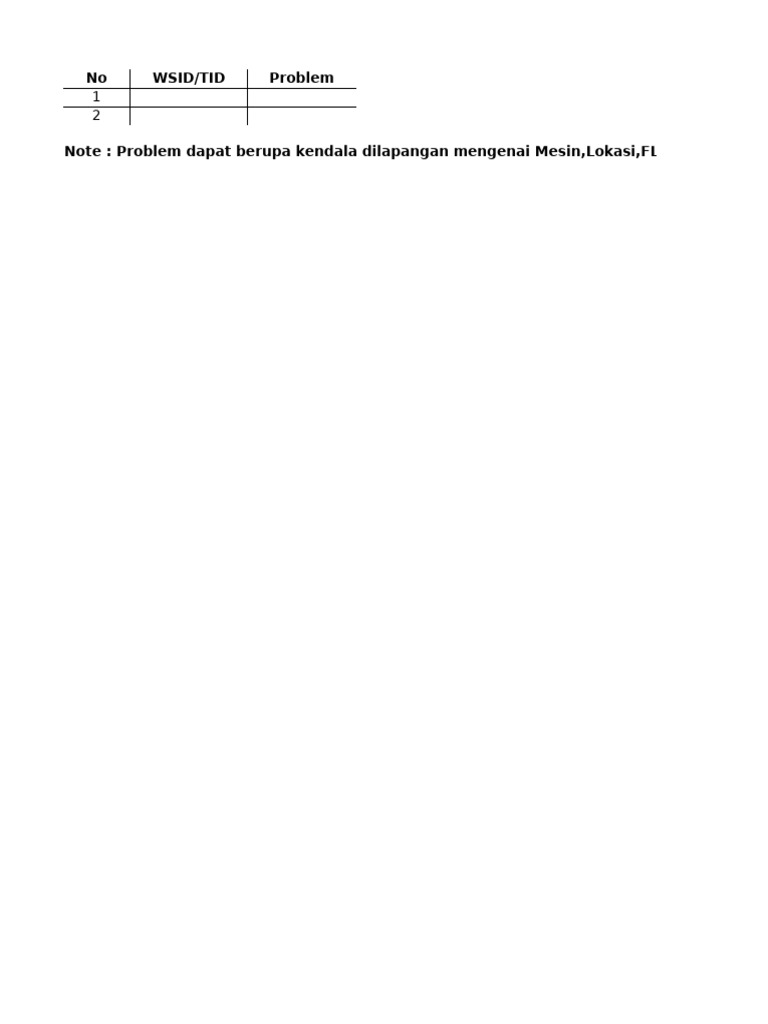 Masalah Mesin dan Lokasi FLM | PDF