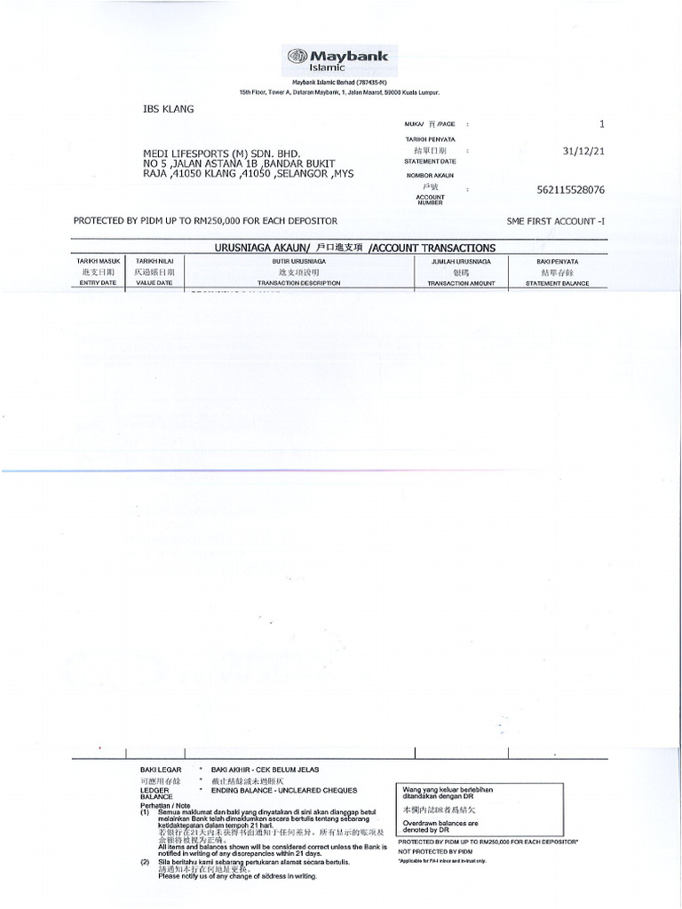 Maybank Statement | PDF