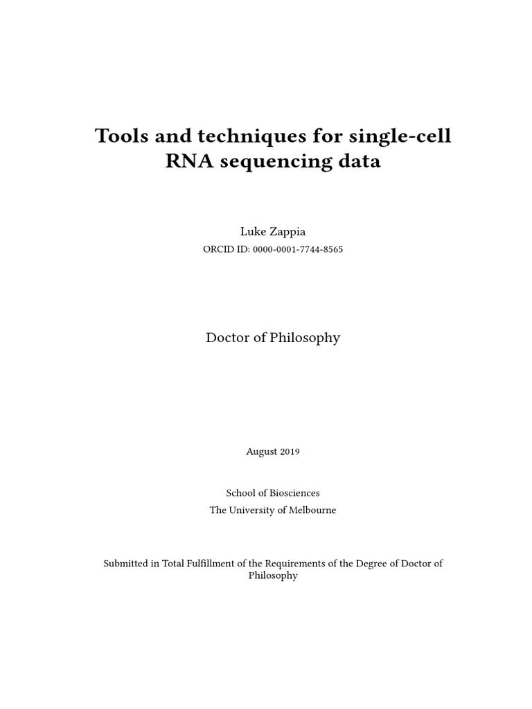 Thesis Luca Zappia | PDF | Messenger Rna | Dna Sequencing