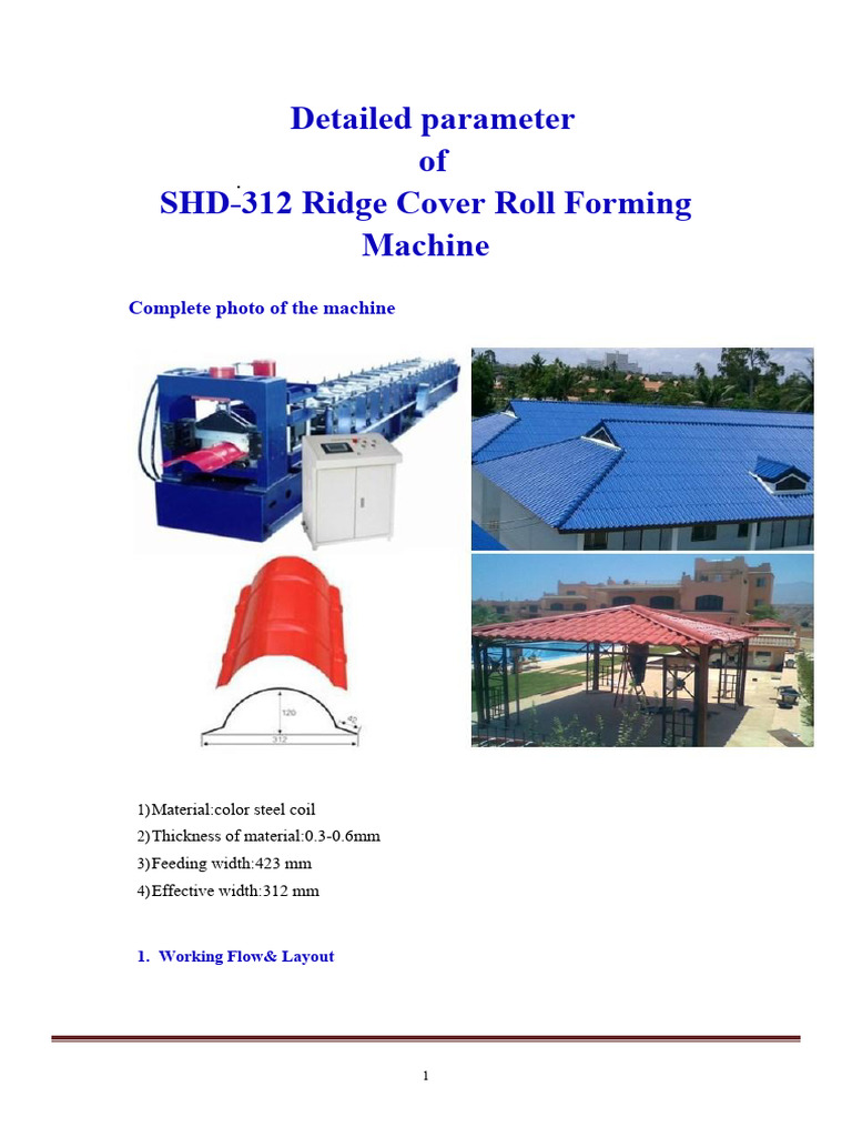 (Round) Ridge Cover Roll Forming Machine | PDF
