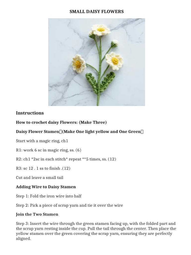 Small Daisy Flowers | PDF
