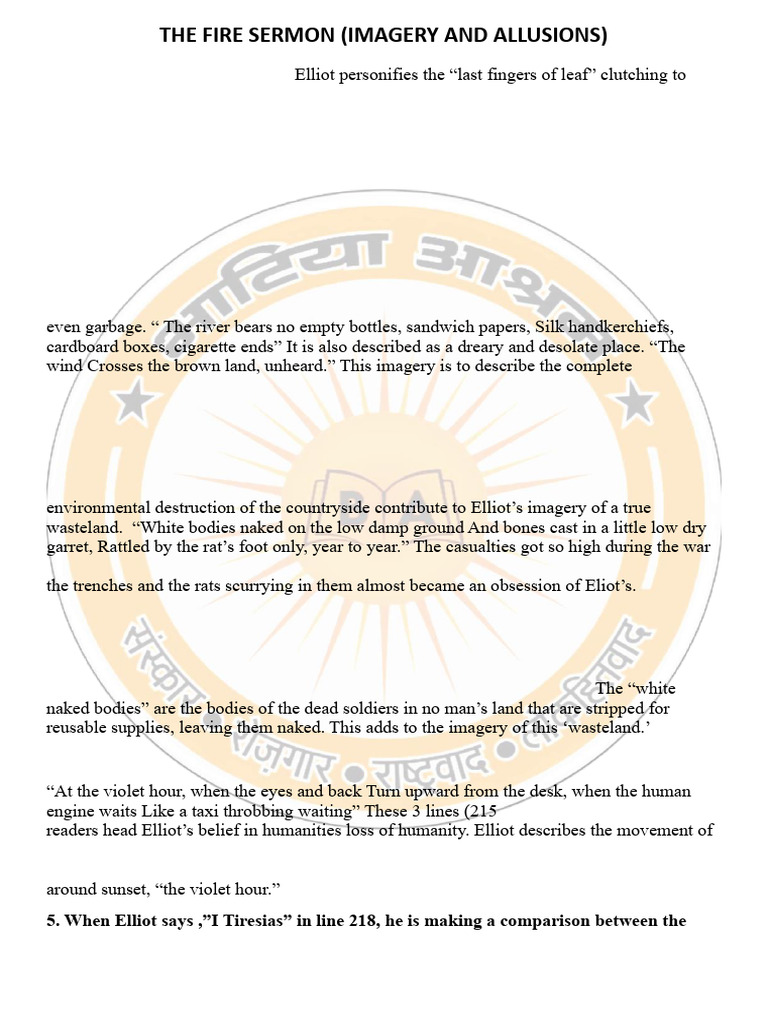 The Fire Sermon (Allusions) | PDF