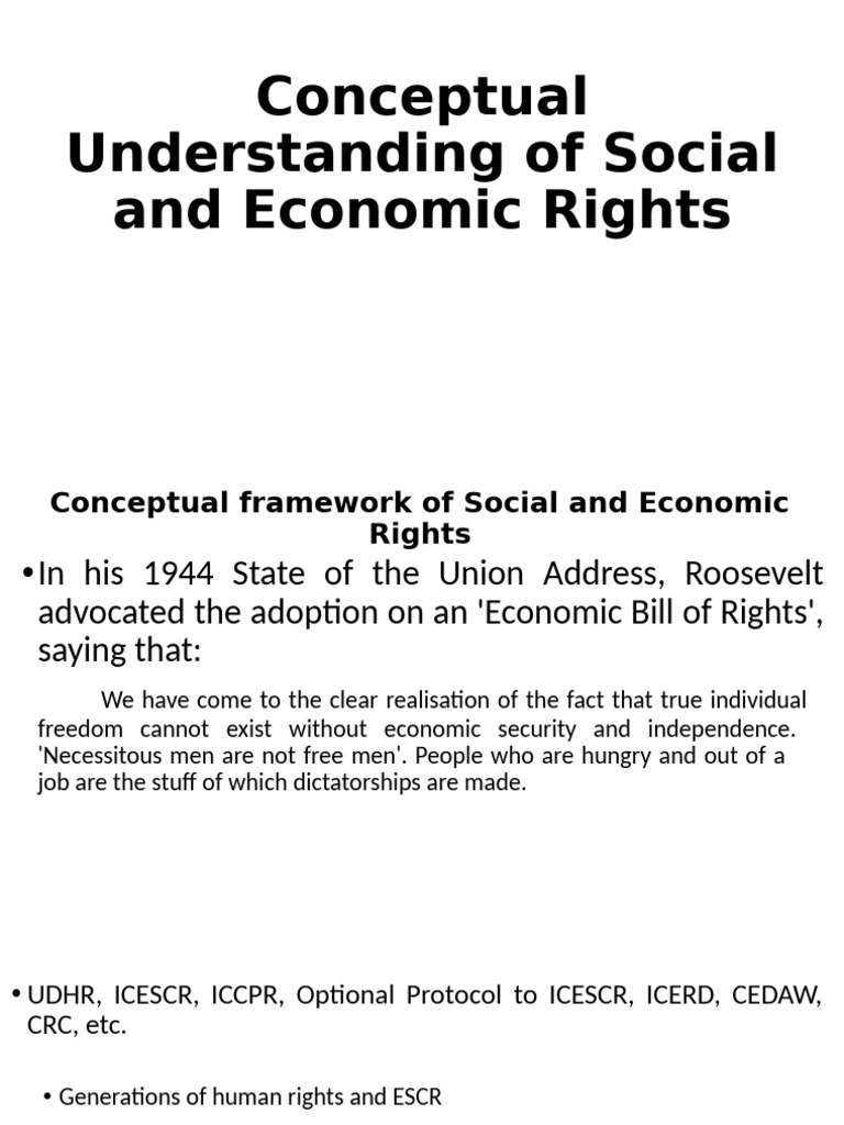 Week 1 Conceptual Understanding of Social and Economic Rights | PDF ...