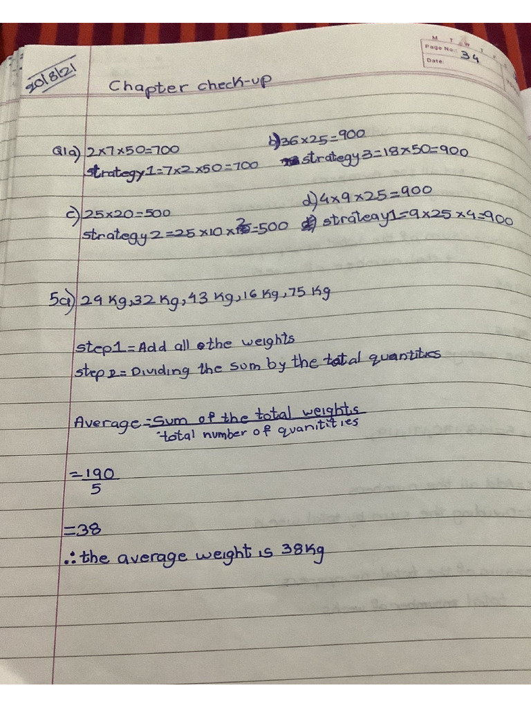 Maths Weekend Homework | PDF