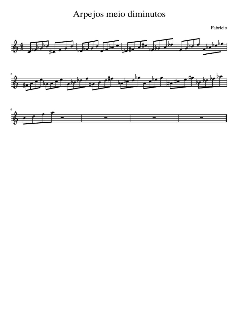 Arpejos Meio Diminutos | PDF