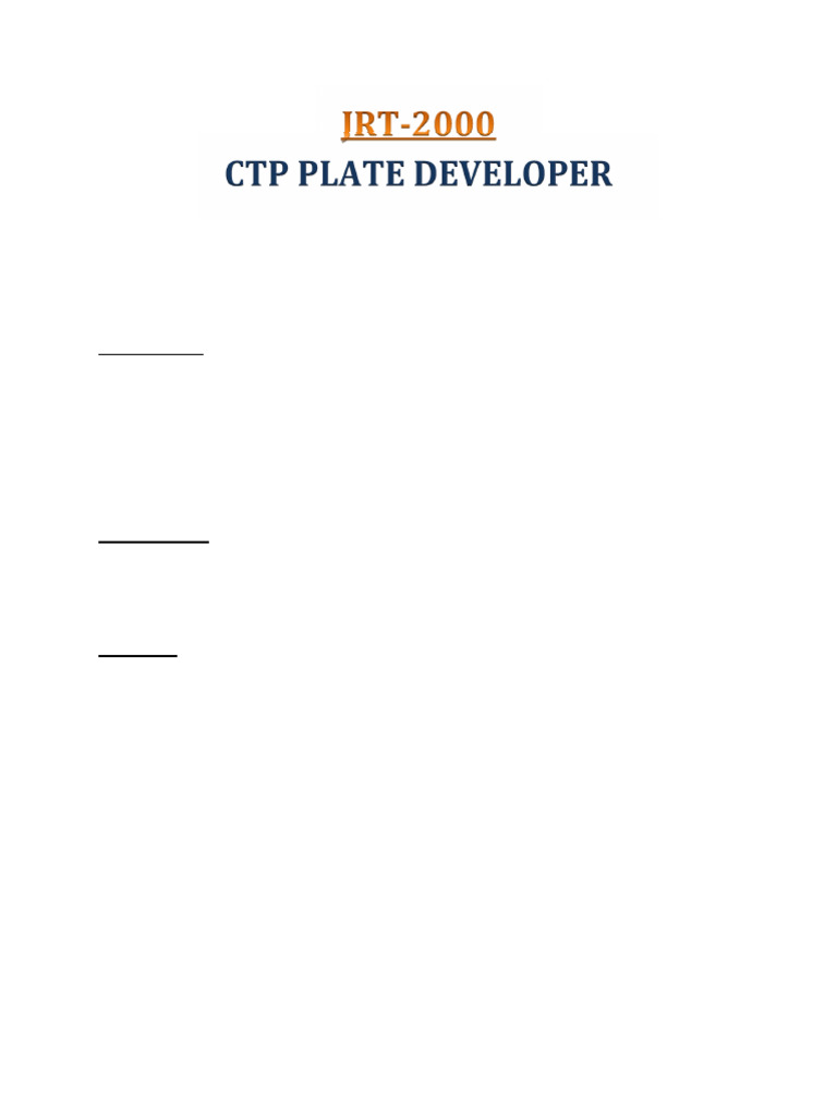 JRT CTP Developer | PDF