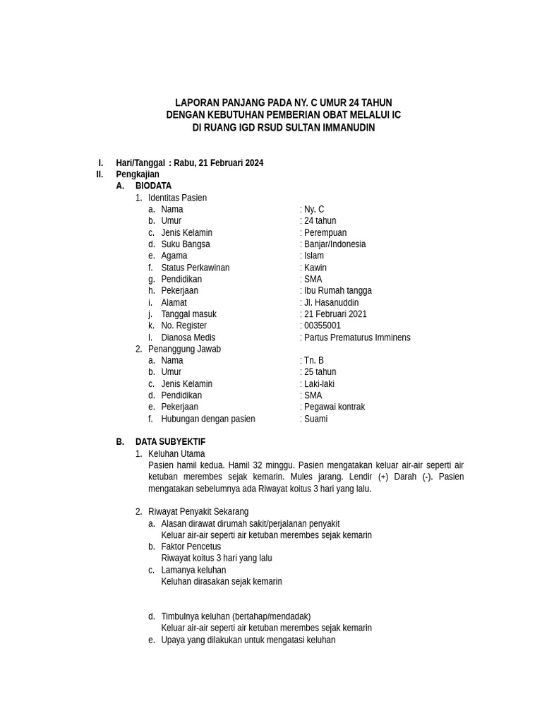 Pemberian Obat Ic - Listya Rini | PDF