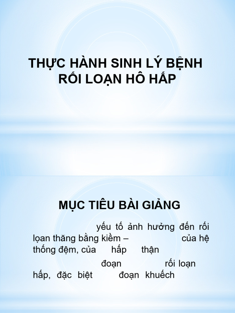 B2 - Thực Hành Sinh Lý Bệnh Hô Hấp | PDF