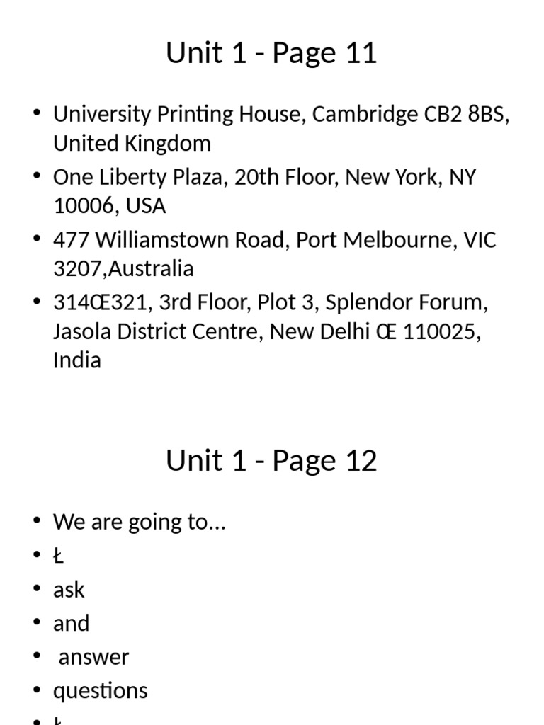 Unit 1 Global English | PDF