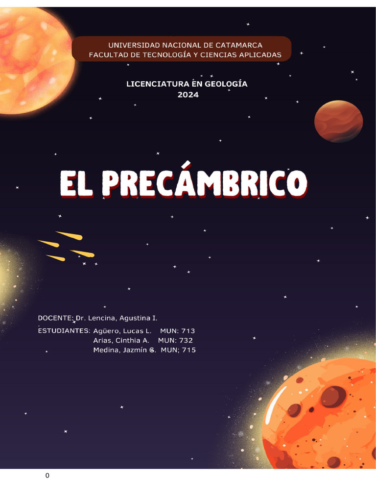 Estudio del Supereón Precámbrico | PDF | Tierra | Roca (geología)