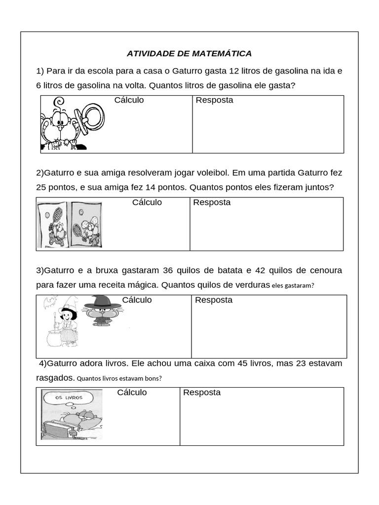 CORRIGIDA ATIVIDADE Matematica Abril 12 | PDF
