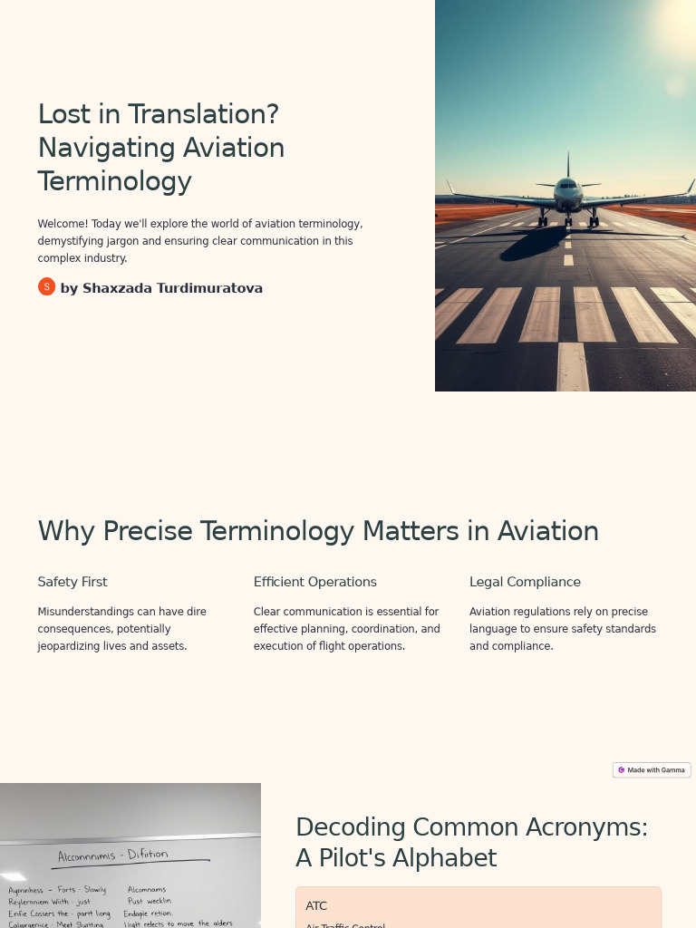 Lost in Translation Navigating Aviation Terminology | PDF | Aviation ...