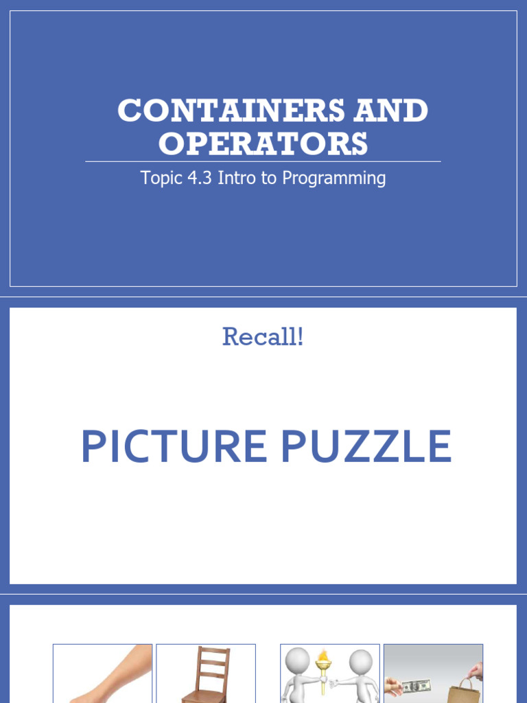 1 - 3 - Containers and Operators (HLSL) | PDF | Computer Programming | Boolean Algebra