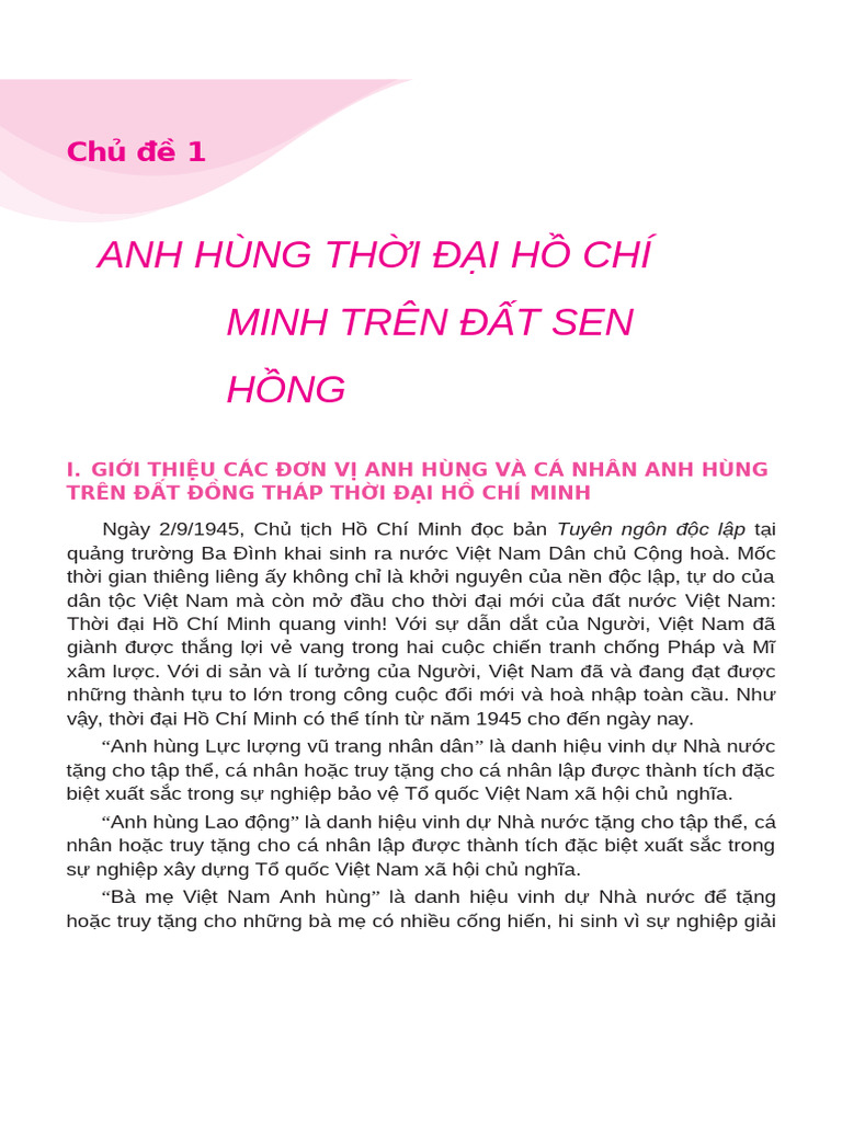 Chu de 1-Anh Hung Thoi Dai Ho Chi Minh | PDF