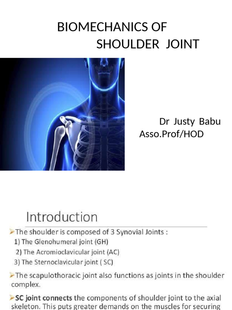 Biomechanics of Shoulder Joint | PDF