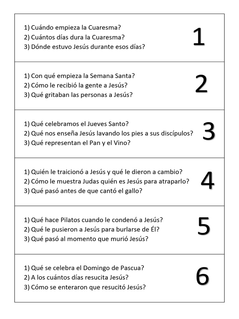 Trivia sobre la Semana Santa | PDF