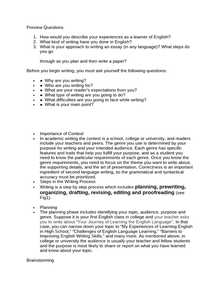 Week 5 Introduction To Essay | PDF | Proofreading | Cognitive Science