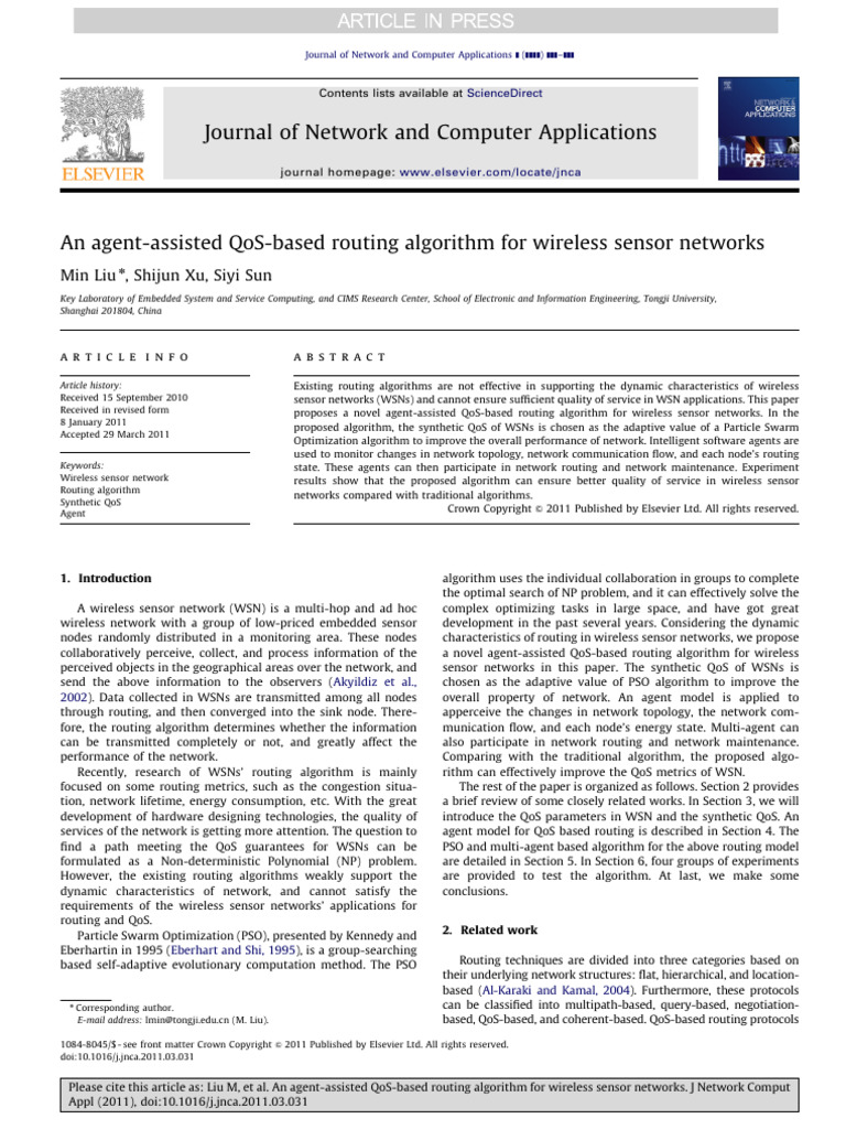 Qos Based Routing Algorithm For Wireless Sensor Networks Pdf