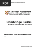 IGCSE 0580 Complete Topic Checklist 2025-2027 | PDF