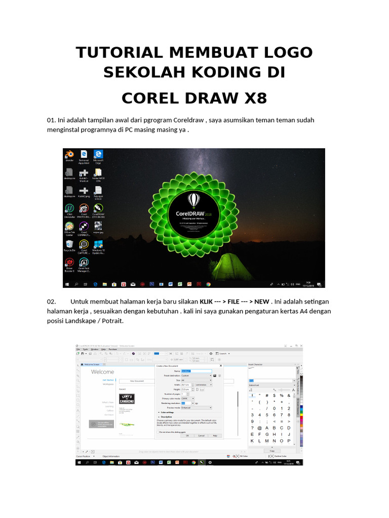 TUTORIAL MEMBUAT LOGO SEKOLAH KODING DI | PDF