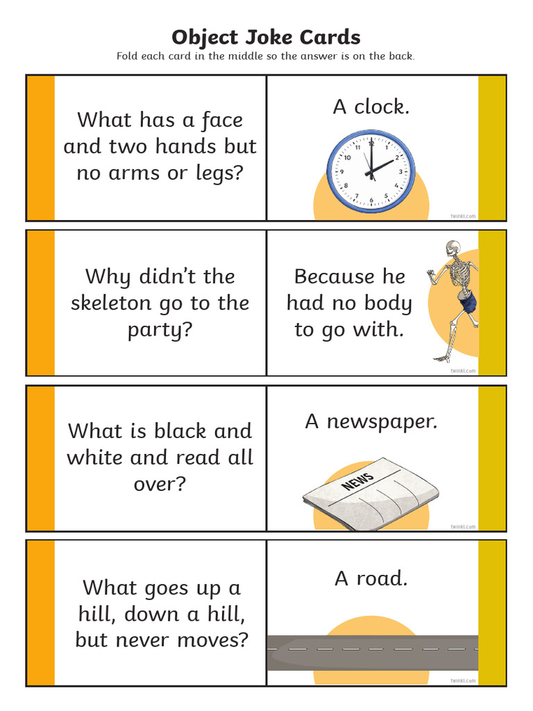 Object Joke Cards | PDF
