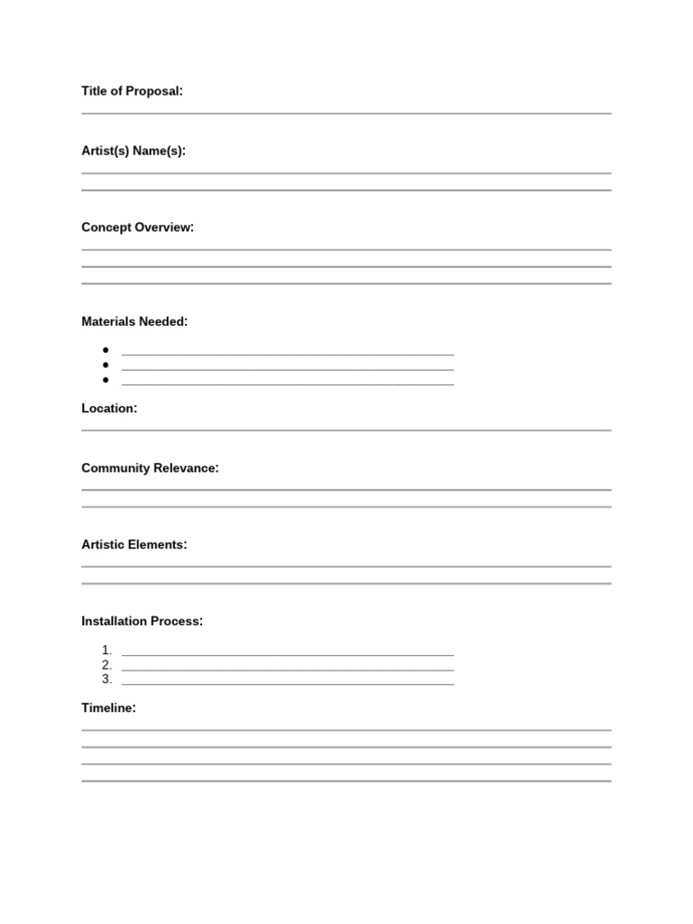 Visual Proposal Graphic Organizer | PDF