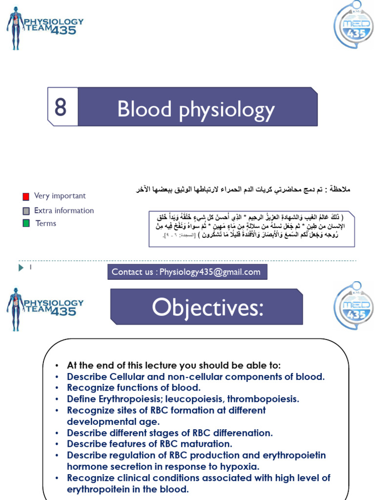 Unit 1 Blood Physiology Imp | PDF | Anemia | Red Blood Cell
