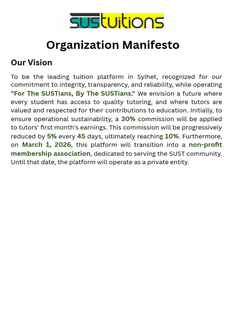 Organization Manifesto (11) | PDF