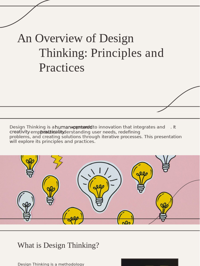 Overview of Design Thinking Principles and Practices | PDF | Design ...