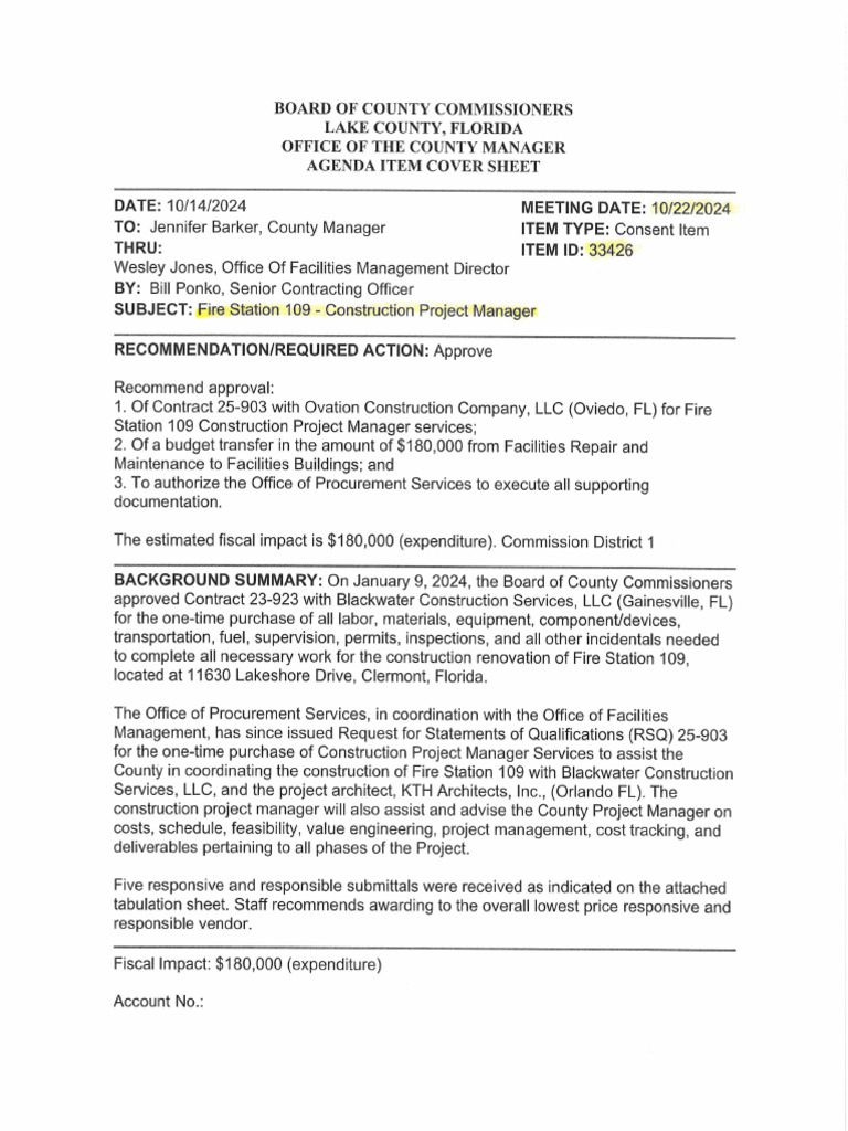 Working Document for Construction Work | PDF