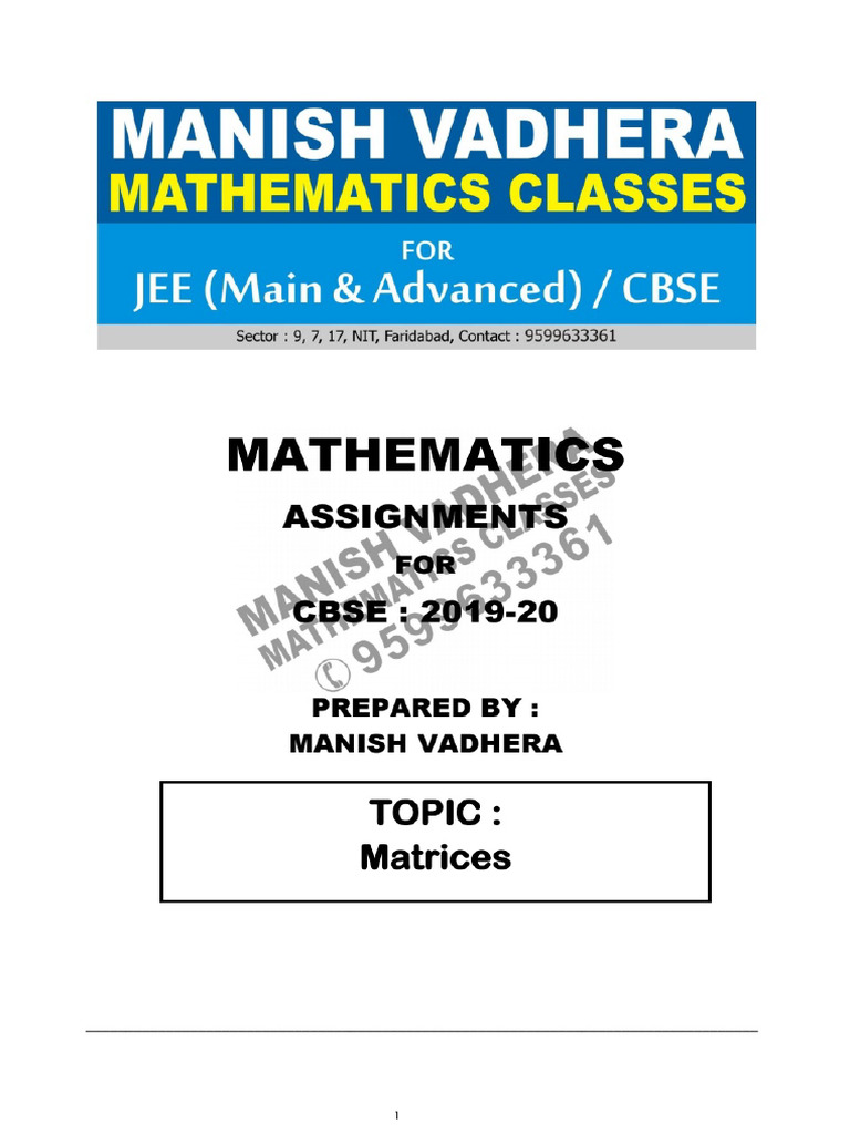 3 Matrices | PDF