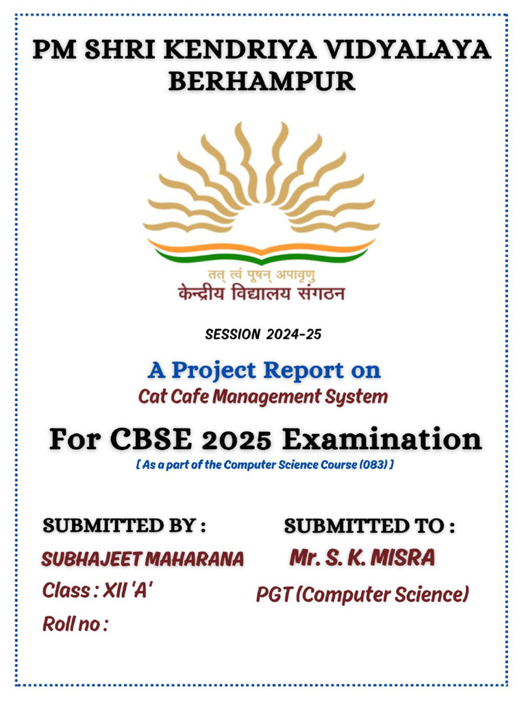 CS-PROJECT-REPORT-1 | PDF | Computer Science | Software Engineering
