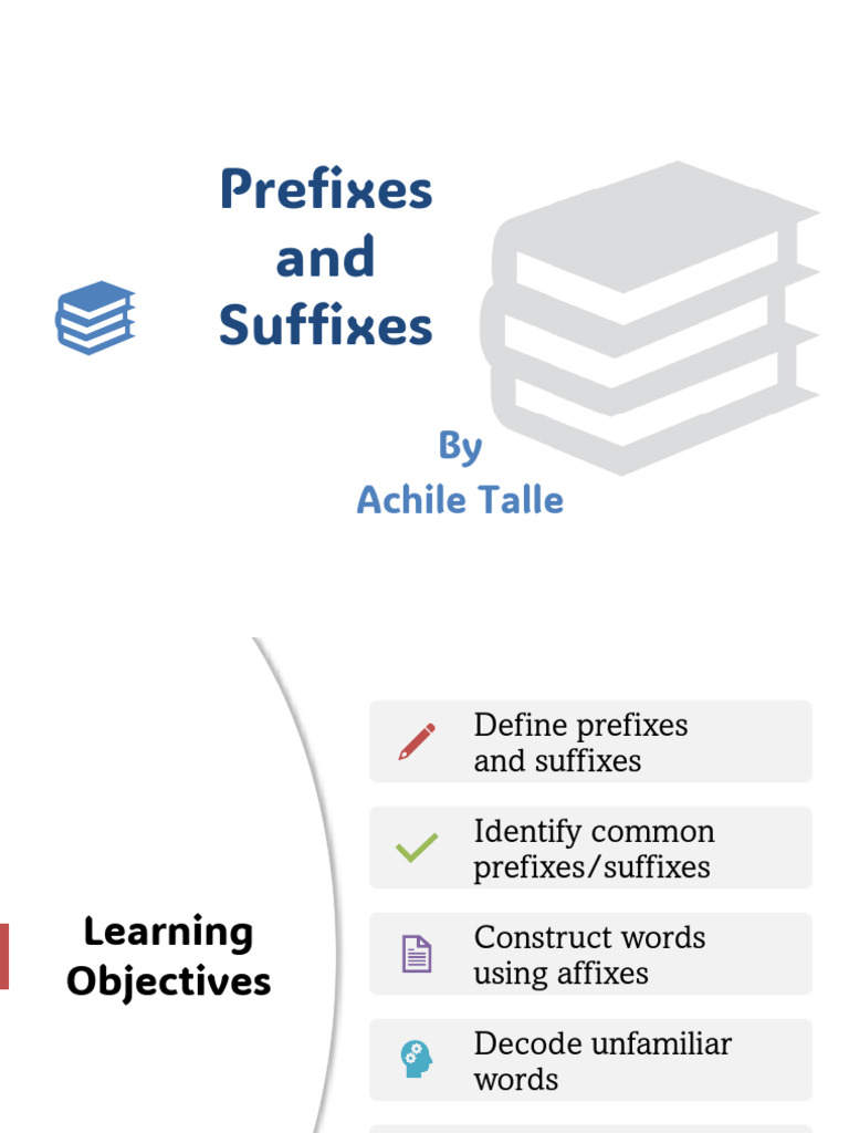 Prefixes Suffixes Lesson Plan | PDF | Word | Linguistic Morphology