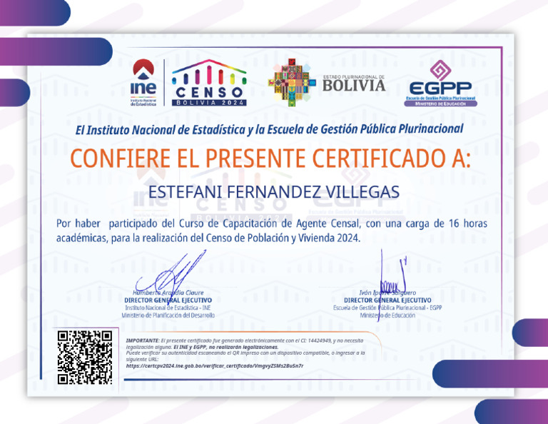 Certificado Electrónico de Estefani Fernández | PDF