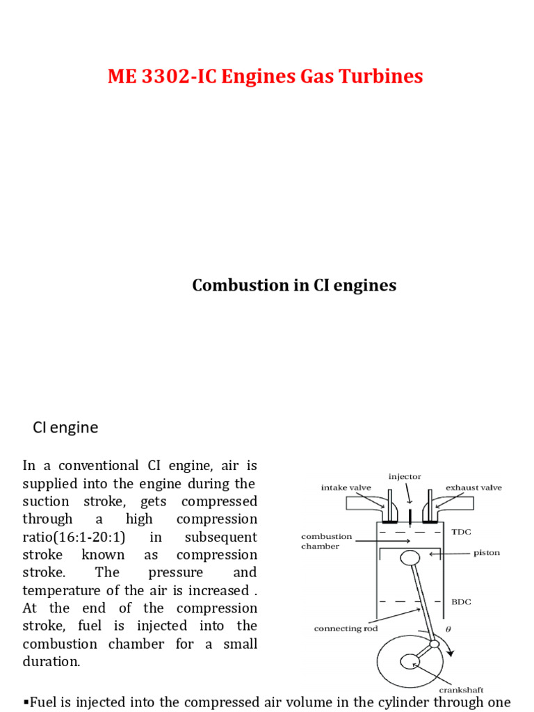Combustion in CI Engines | PDF | Combustion | Engines