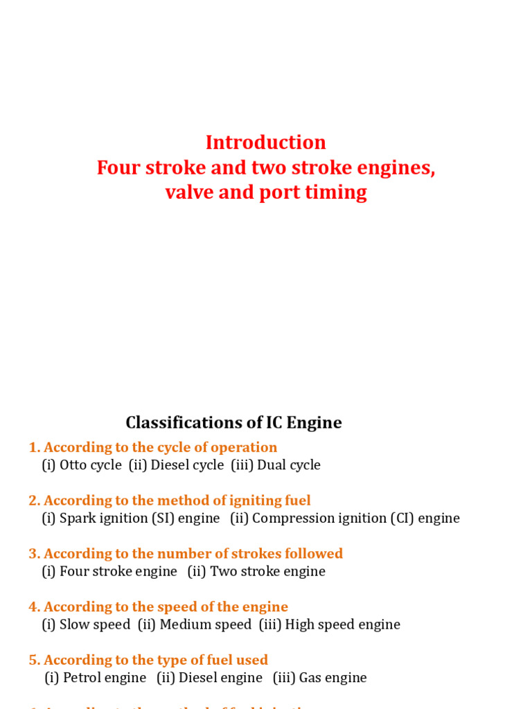 IC Engines Introduction | PDF | Internal Combustion Engine | Diesel Engine