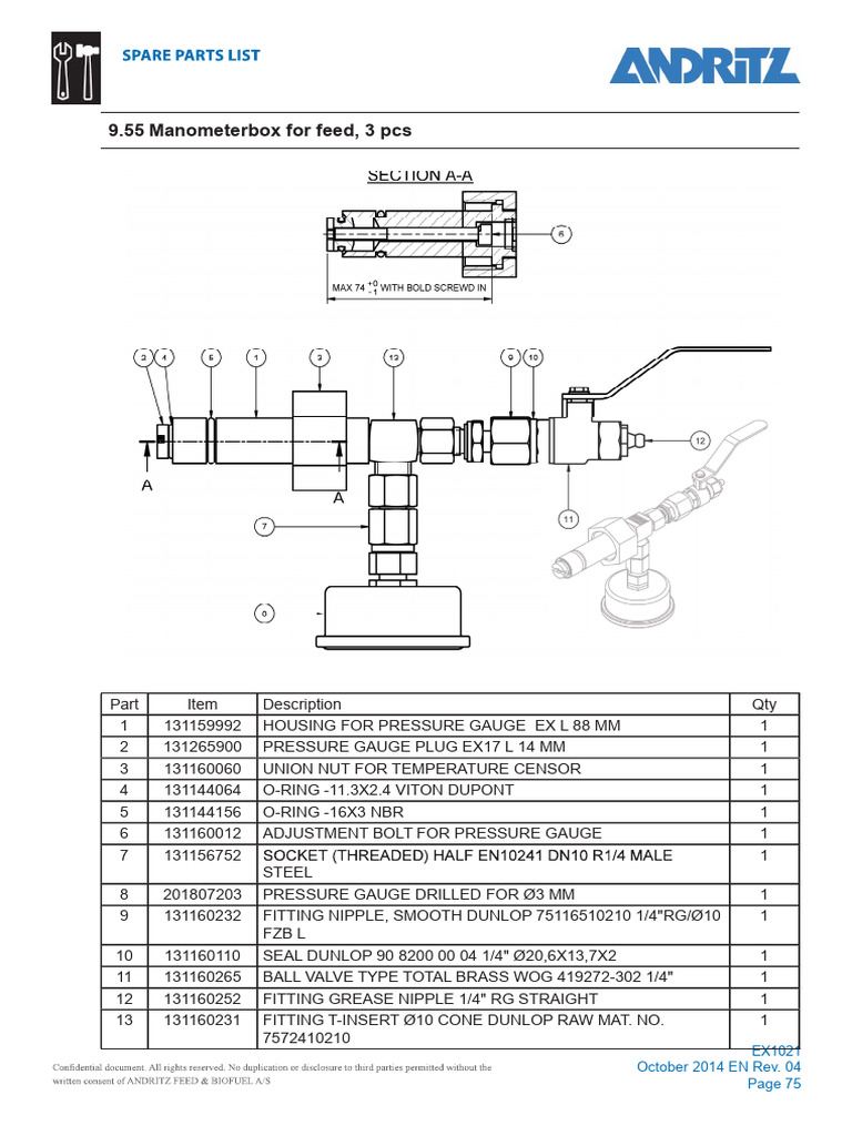 Manometerbox Parts List and Specs | PDF