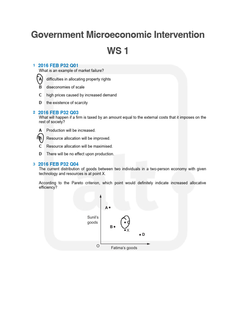Government Microeconomic Intervention WS Merged | PDF | Taxes ...