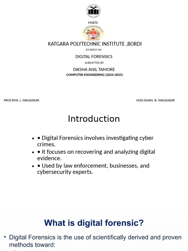 Digital Forensics Overview 2024-2025 | PDF