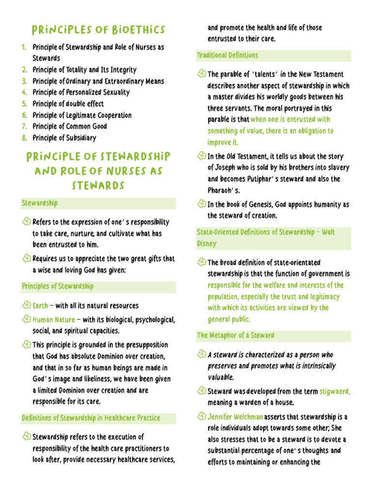 Principles of Bioethics | PDF