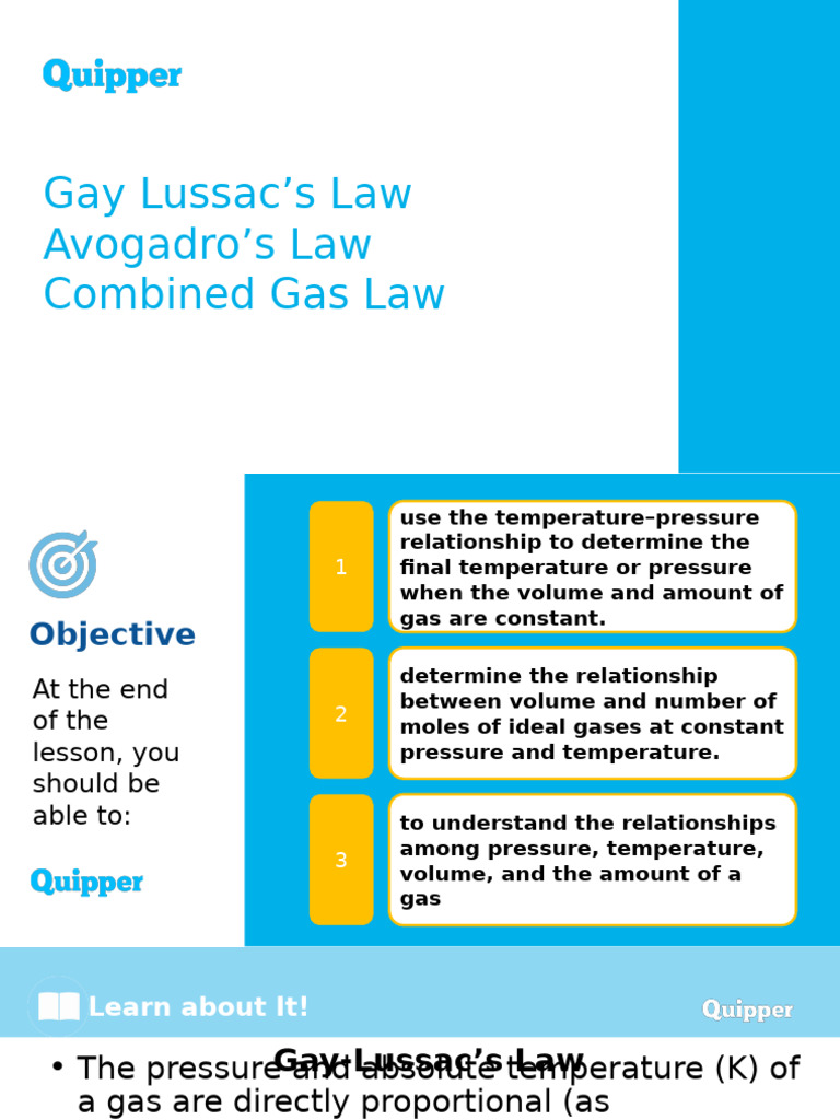 3.G10 4GAvogadros Gay Lussacs and Combined Gas Law | PDF | Gases ...