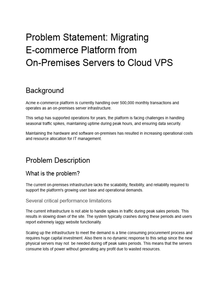 ACME.co Problem Statement (1) | PDF | Cloud Computing | Scalability