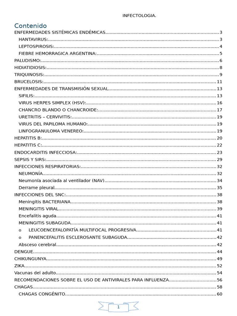 Resumen_INFECTO_resi | PDF | Malaria | Neumonía