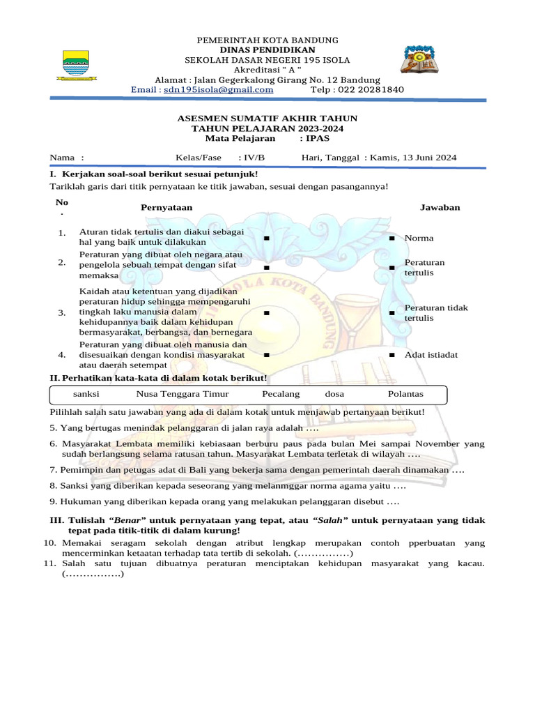 ASAT IPAS 2023-2024 | PDF