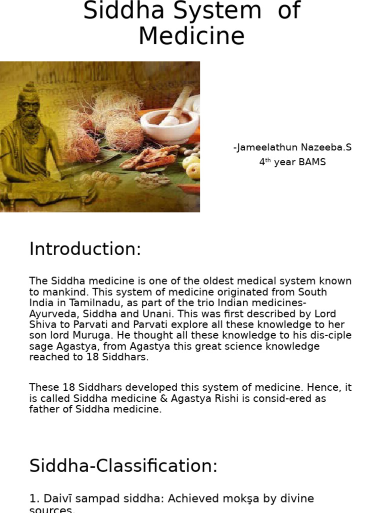 Siddha System of Medicine | PDF | Ayurveda | Massage