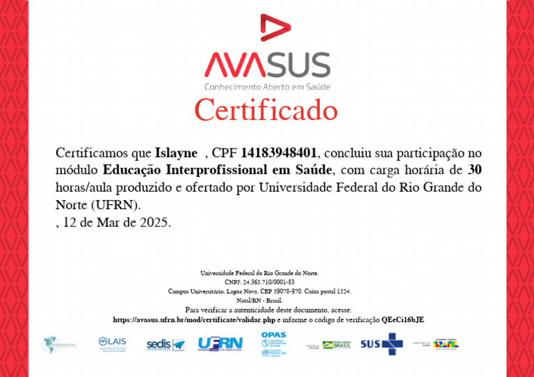 EIP-PT - Certificado de Conclusão | PDF