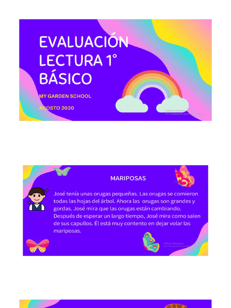 Lectura Practica Diaria Mes Agosto Primero Basico | PDF