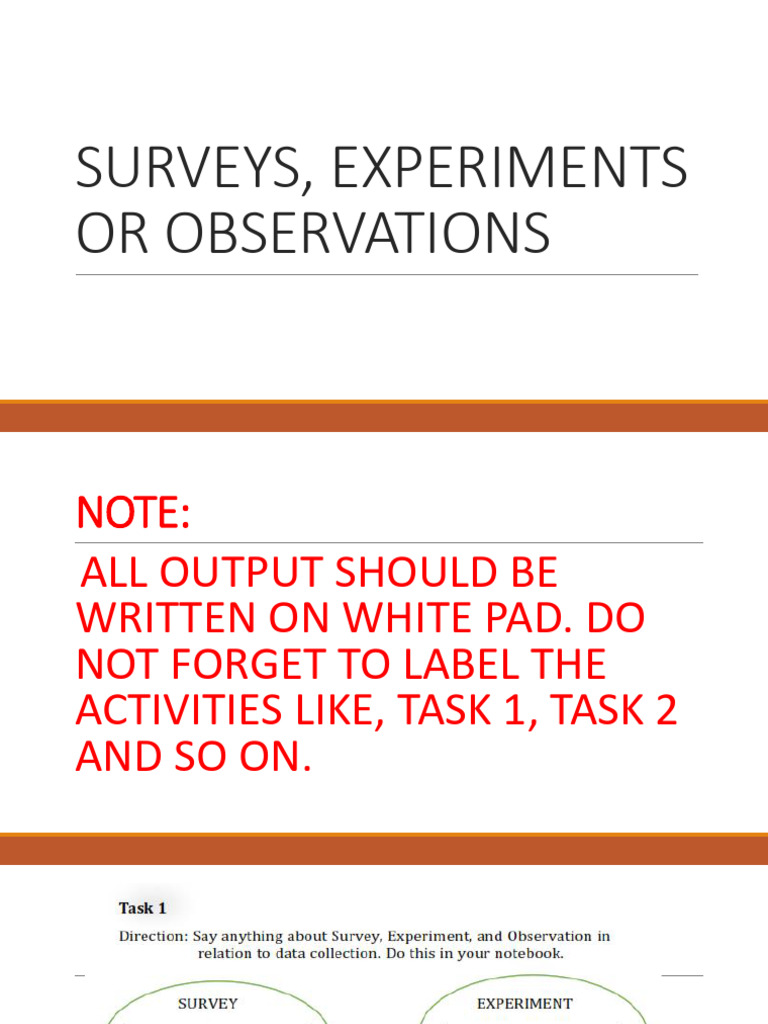 Module 10 Surveys Experiments or Observations | PDF