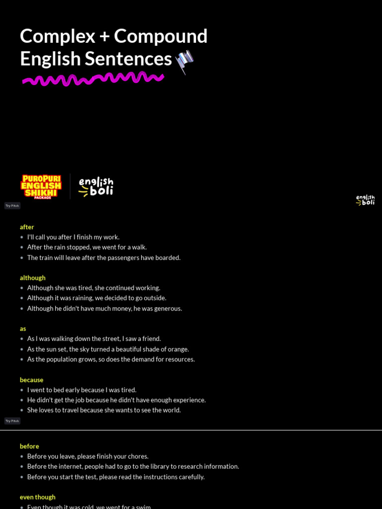 Complex Sentences | PDF