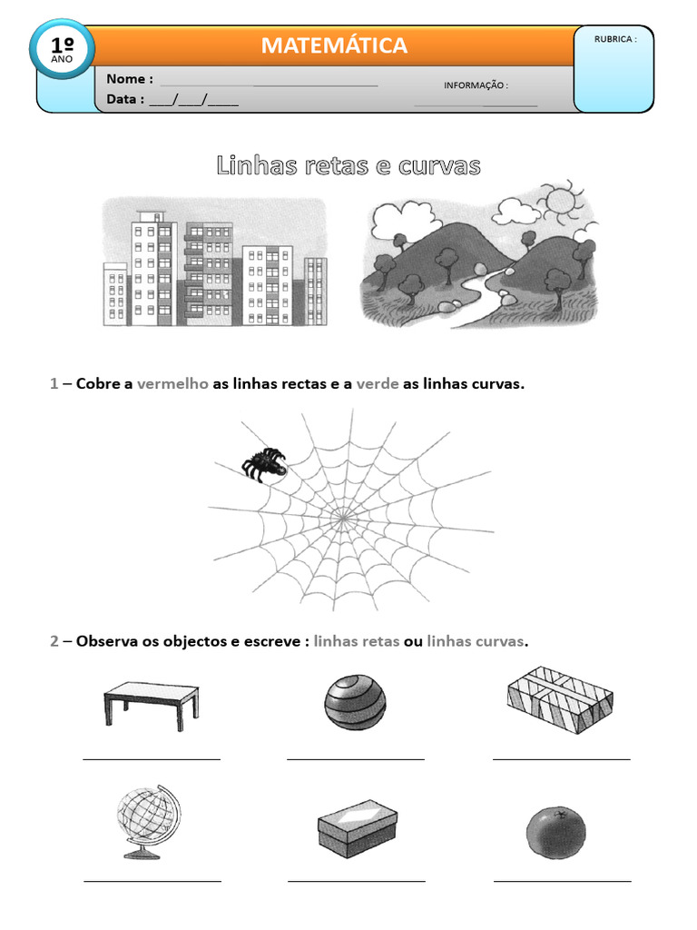 1 - Linha Retas e Linhas Curvas | PDF